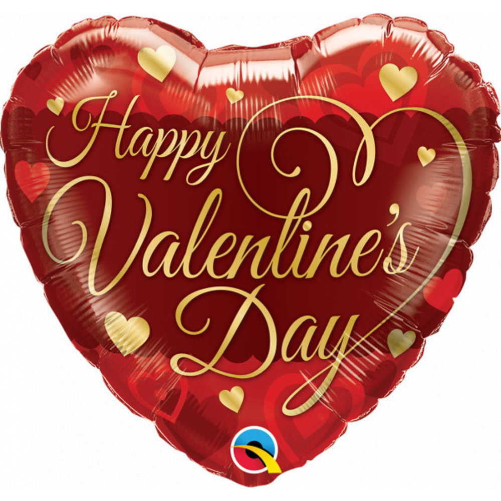 Heart - Valentine's Day - Classic Gold Script -18 inch - Qualatex ...
