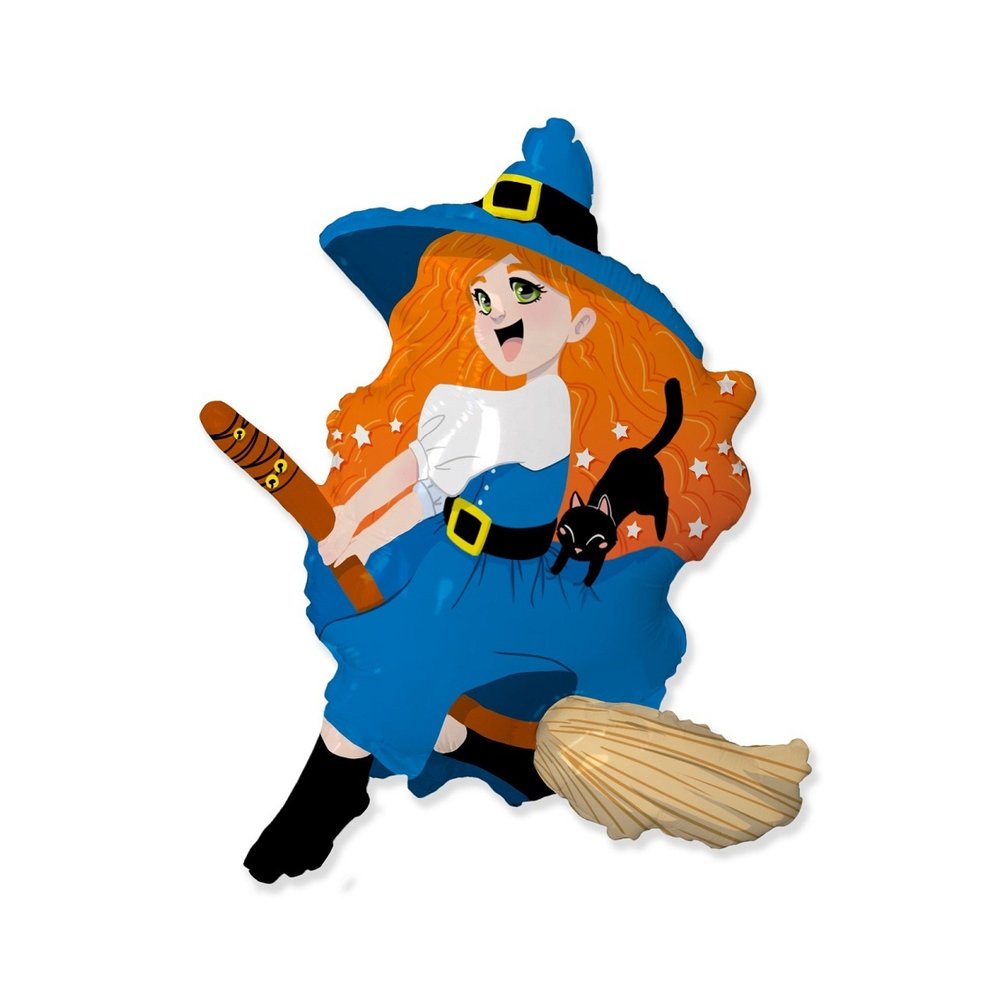 Witch on Broom - Halloween - FX24"/61cm - Theme Access - by the ...