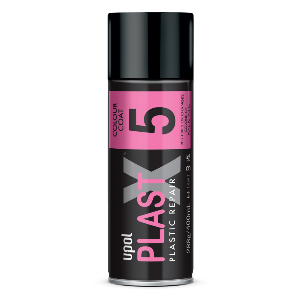 U-POL PLASTX 5 Plastic Paint MEDIUM GREY spuitbus 400ml - Raptor Beschichtung