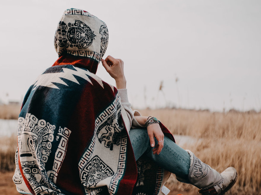 Alpaca ponchos - Native - 100% handmade from Ecuador - EcuaFina