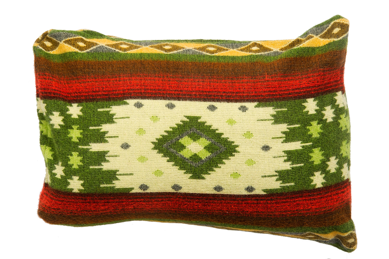 Alpaca native pillow - Southwestern Design - Quilotoa - Green - EcuaFina