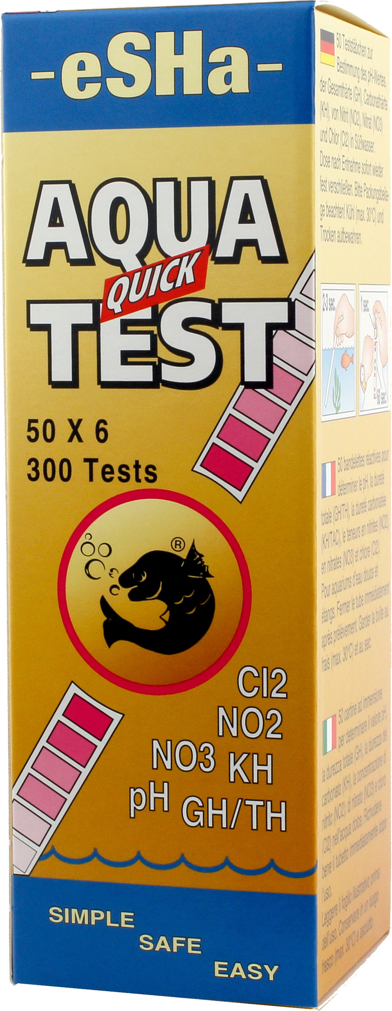 Esha Aqua-quick-test strips. - Dierenspeciaalzaak Hereba