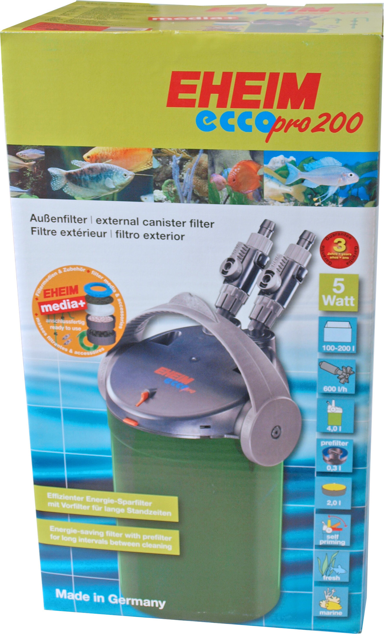 Eheim filter Ecco Pro 200, met filtermassa. - Dierenspeciaalzaak Hereba