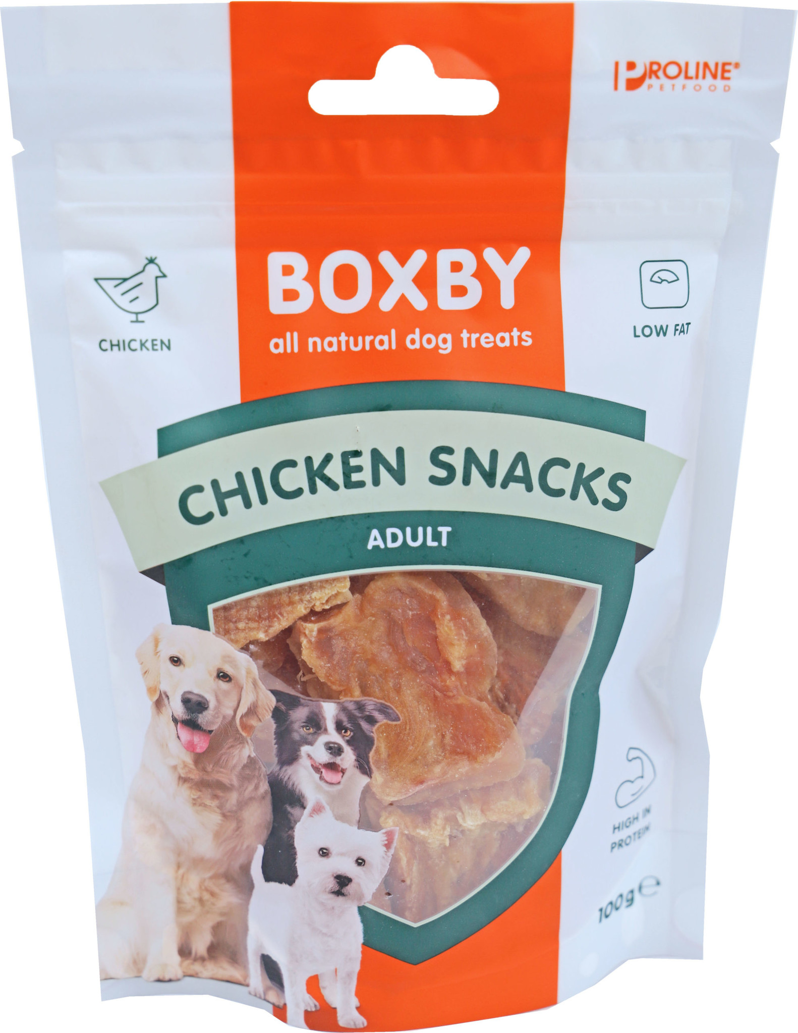 Proline Boxby chicken snacks, 100 gram. - Dierenspeciaalzaak Hereba