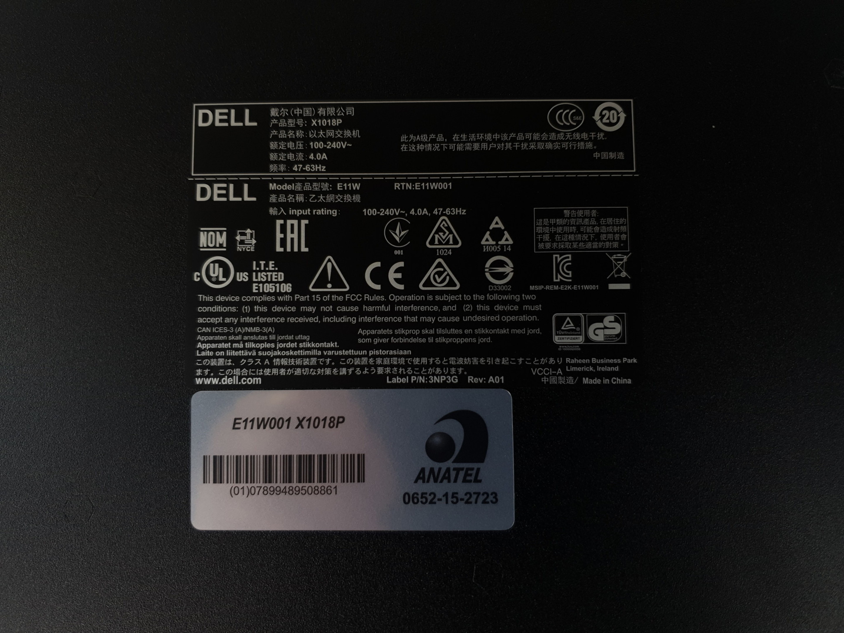 Dell X1018P 16PRT Ethernet POE X-series // 09PN0D - 9PN0D - Switchparts.com