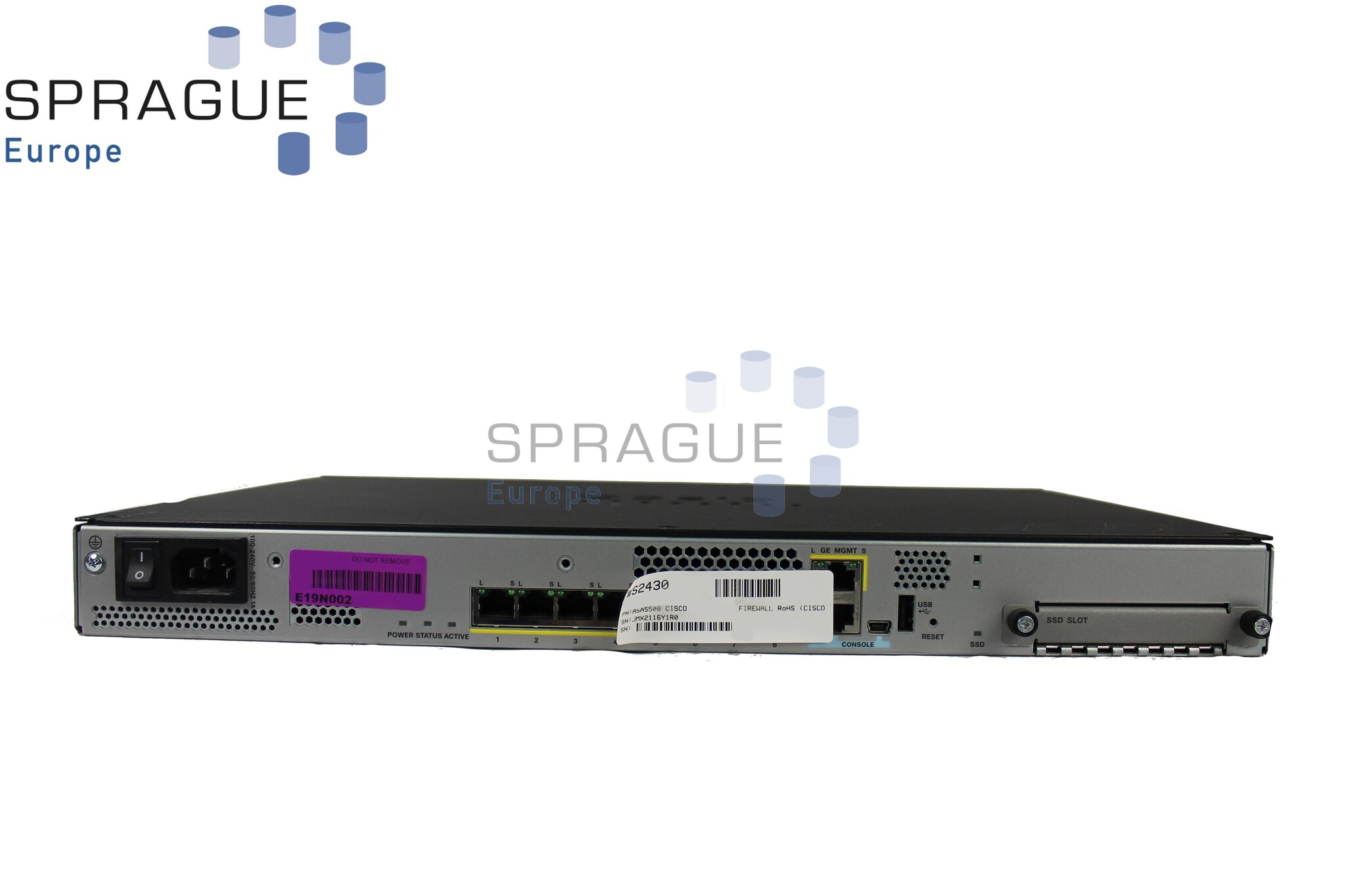 Cisco ASA 5508-X Firewall RoHS // ASA5508 V05 - Switchparts.com