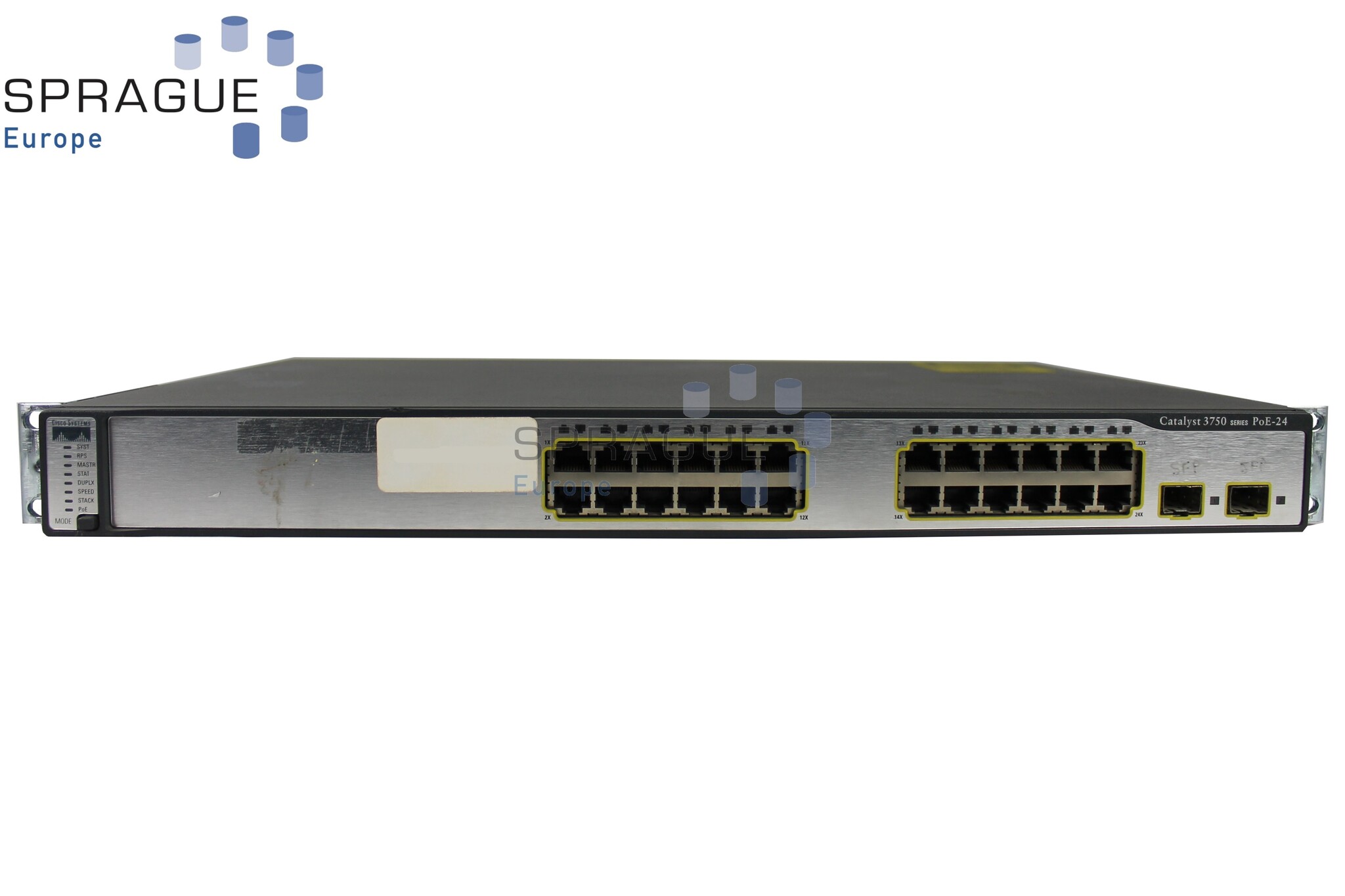 Cisco Catalyst 24PRT Ethernet RoHS // WS-C3750-24PS-S V04 - Switchparts.com