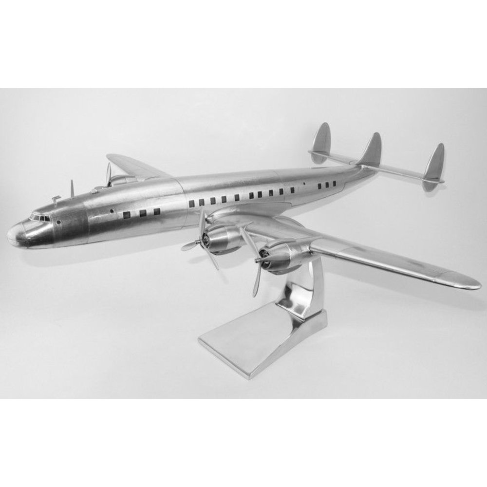 Lockheed L-1049 Super Constellation aluminium met standaard - Pole Position