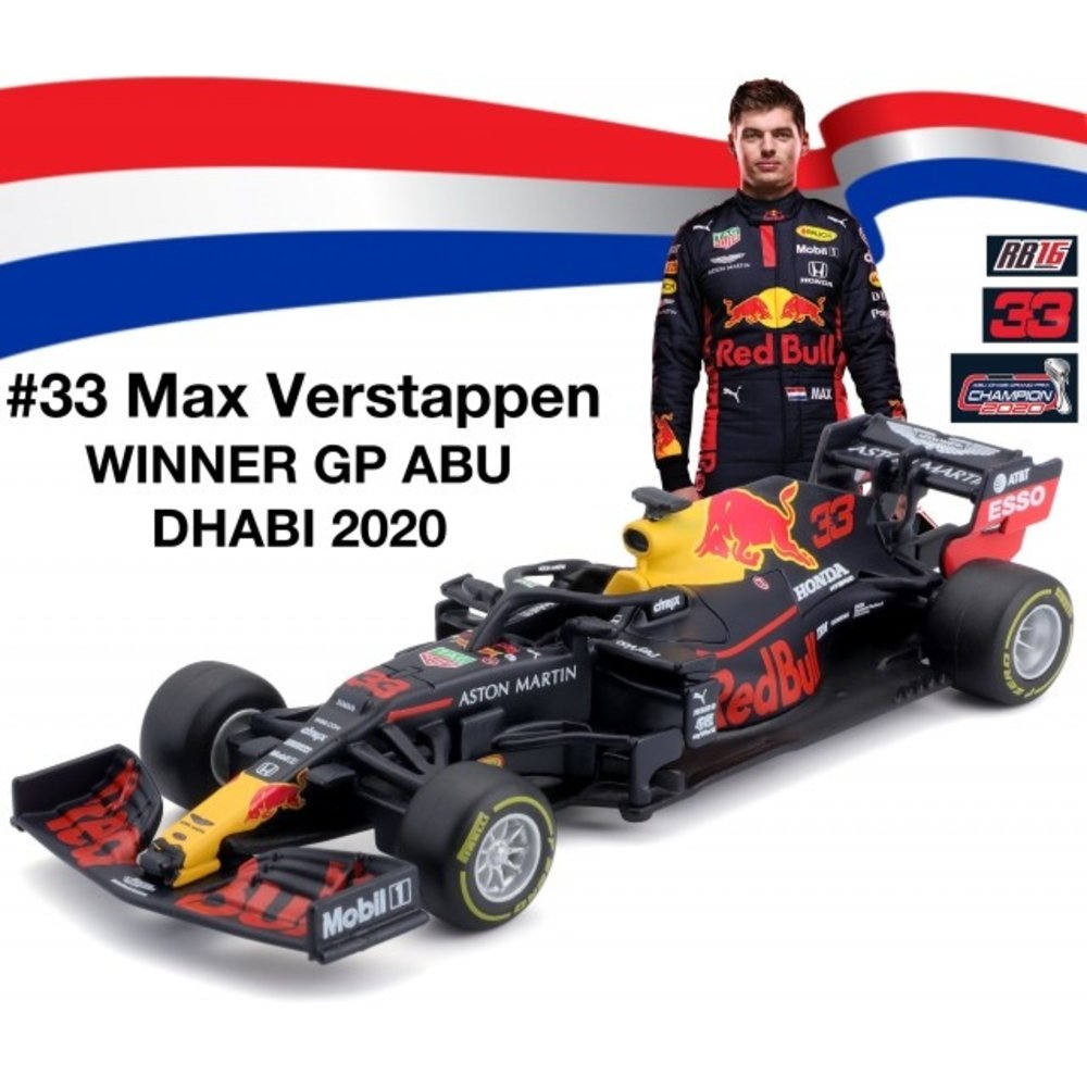 1:43 Red Bull Racing RB16 Max Verstappen Winner Abu Dhabi GP 2020 ...