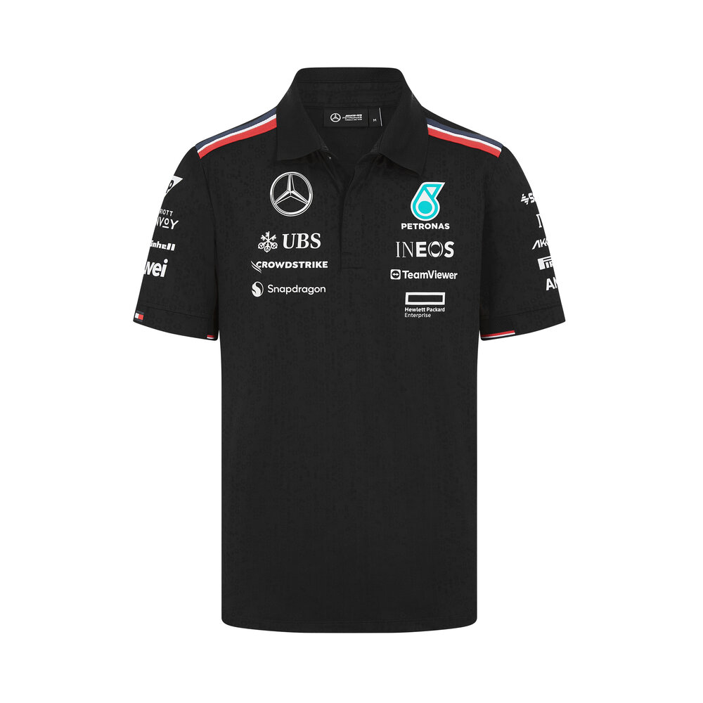 'Adult' Mercedes AMG Petronas F1 Team 2024 Polo Mens 'Schwarz' - Pole ...