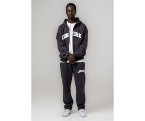 College Zipper Tracksuit Anthracite - LUMI3RE