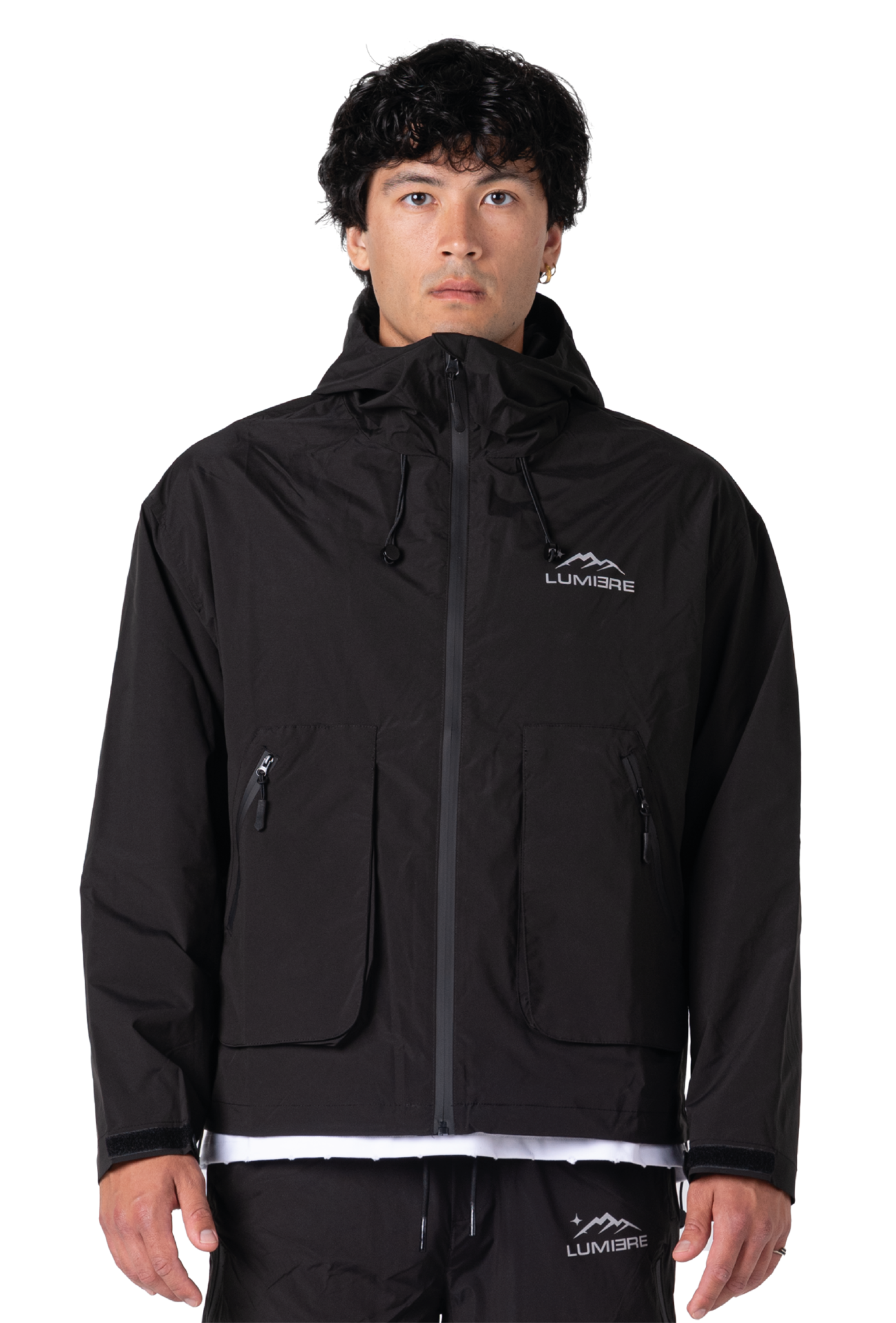 Lumi-Tex Contrast Zipper Jacket Black - LUMI3RE