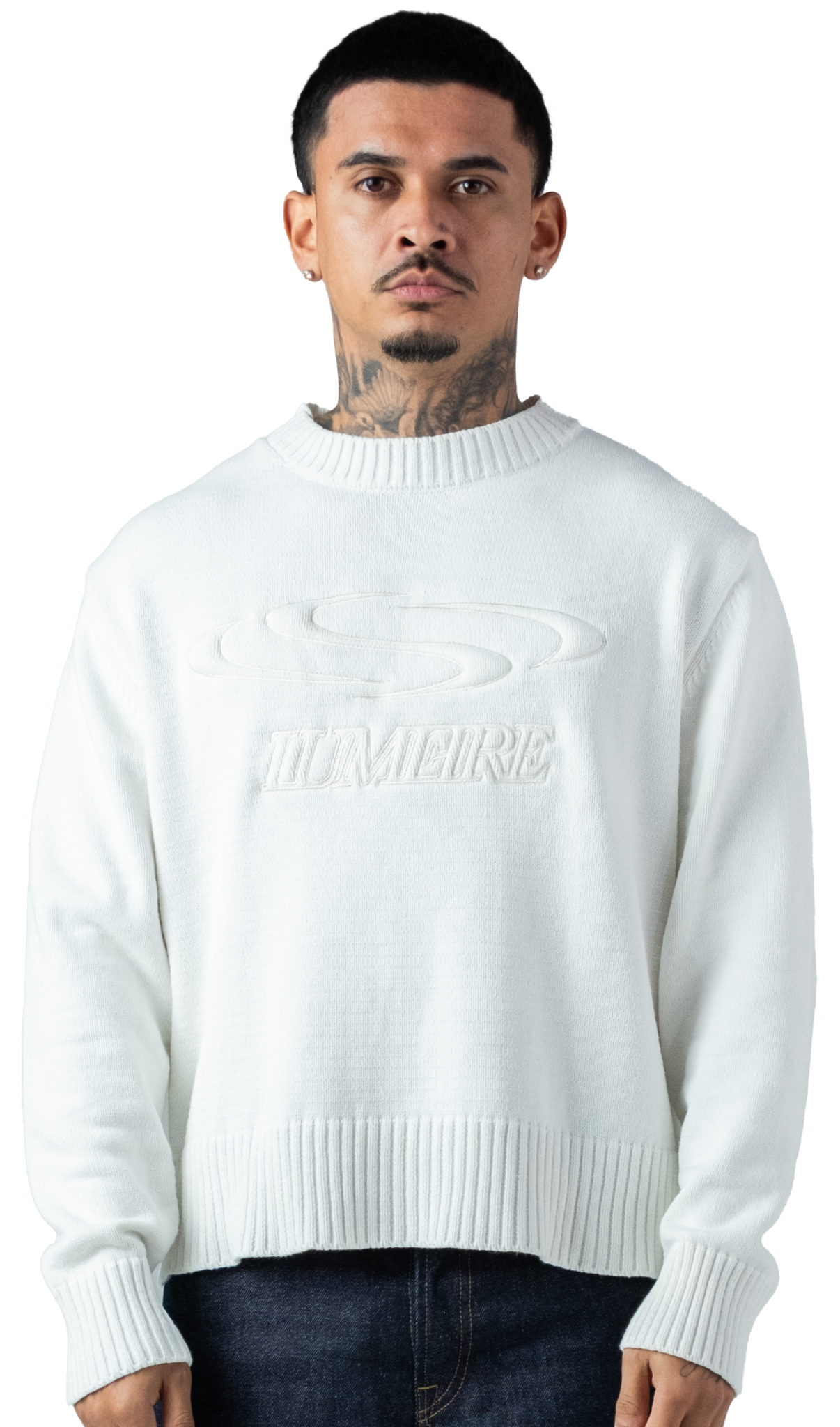 The Wave 3D Knitted Crewneck - LUMI3RE