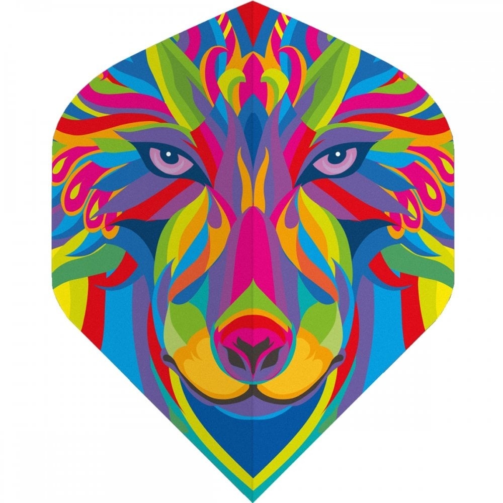 Designa MultiColour - Wolf No2 Darts Flights - Dartshopper.co.uk