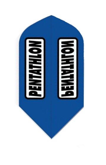 Pentathlon Slim Transparent Blue Darts Flights - Dartshopper.co.uk