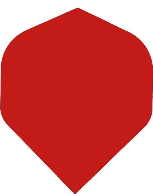 Bull's One00 - Red Plain Darts Flights - Dartshopper.co.uk
