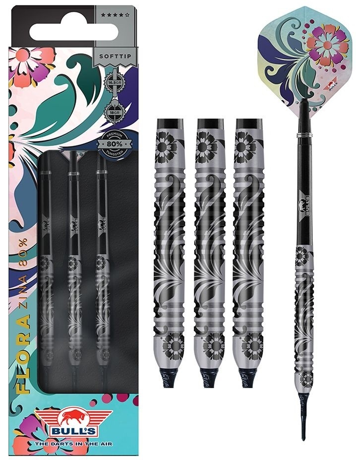 Bull's Flora Zina 80% Soft Tip Darts - Dartshopper.co.uk