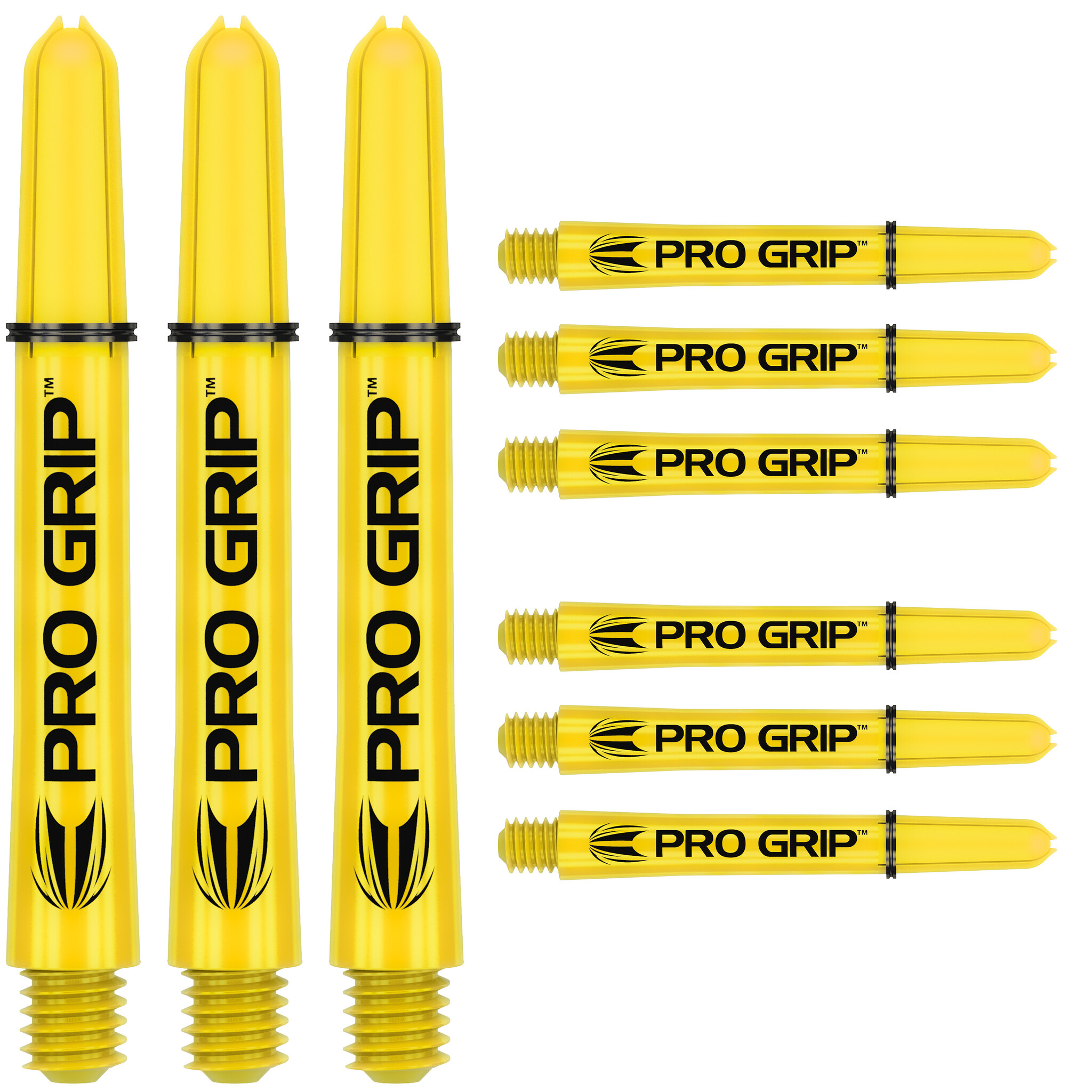 Target Pro Grip 3 Set Yellow Dart Shafts - Dartshopper.co.uk