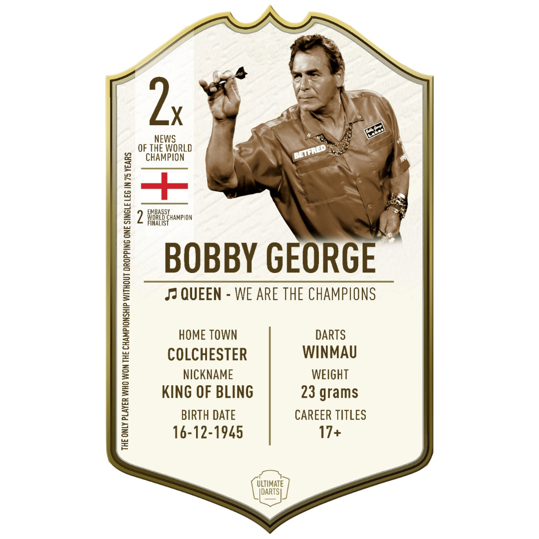 Ultimate Darts Card Immortals Bobby George - Dartshopper.co.uk