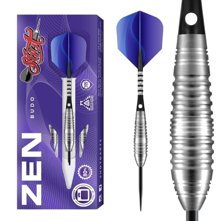 Shot Zen Budo 80% Steel Tip Darts - Dartshopper.co.uk