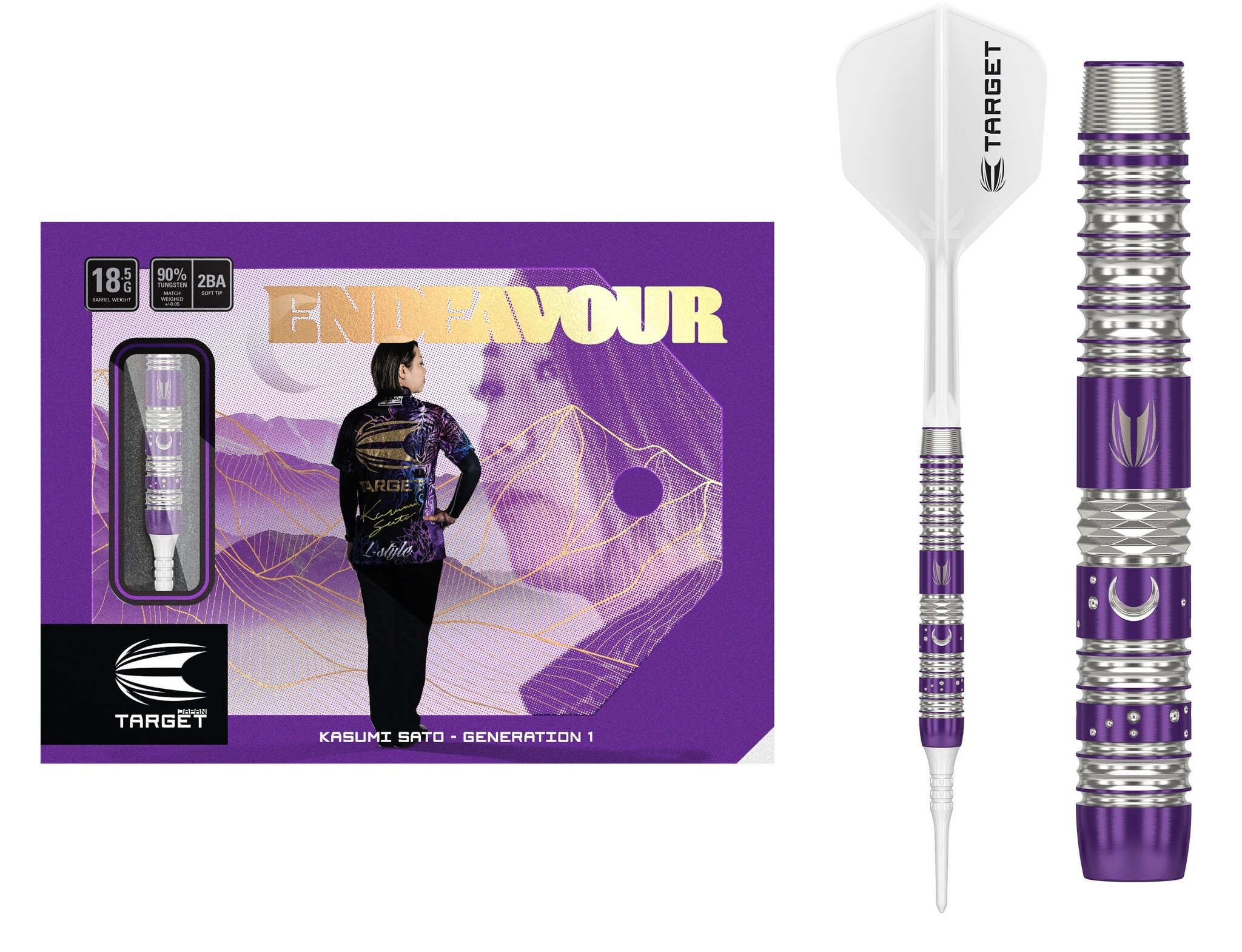 Target Japan Kasumi Sato Endeavour G1 90% Softip Darts - Dartshopper.co.uk