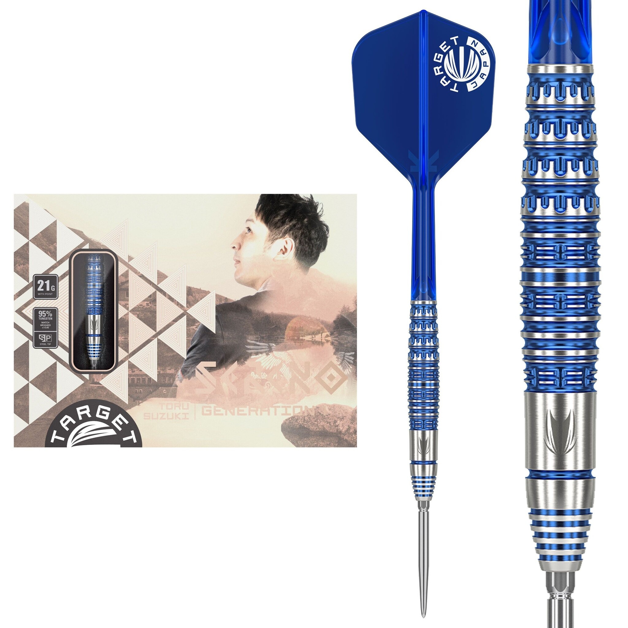 Target Japan Toru Suzuki Sereno Swiss Point 95% Steel Tip Darts ...