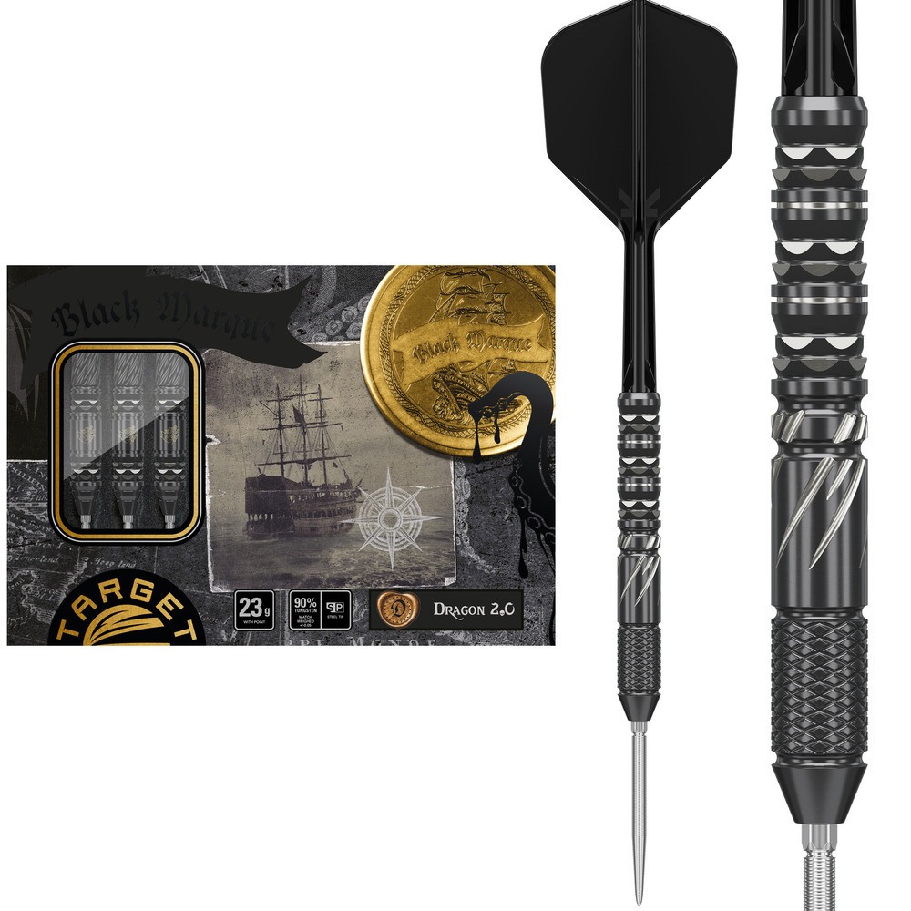 Target Japan Black Marque Draco Swiss Point 90% Steel Tip Darts ...