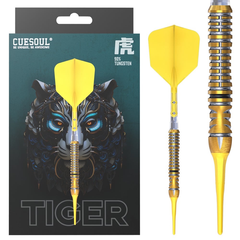 Cuesoul Zodiac Tiger 90% Soft Tip Darts - Dartshopper.co.uk