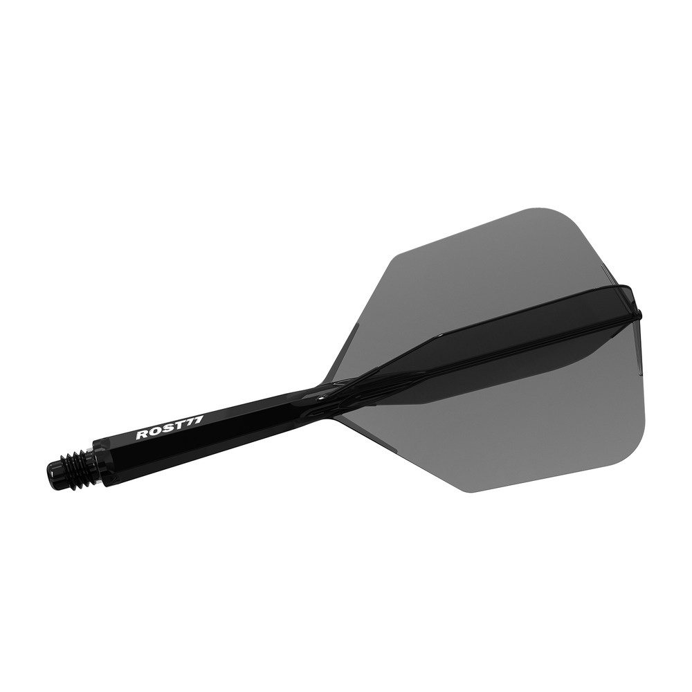 Cuesoul ROST 77 Transparent Black Big Wing Dart Flights - Dartshopper.co.uk