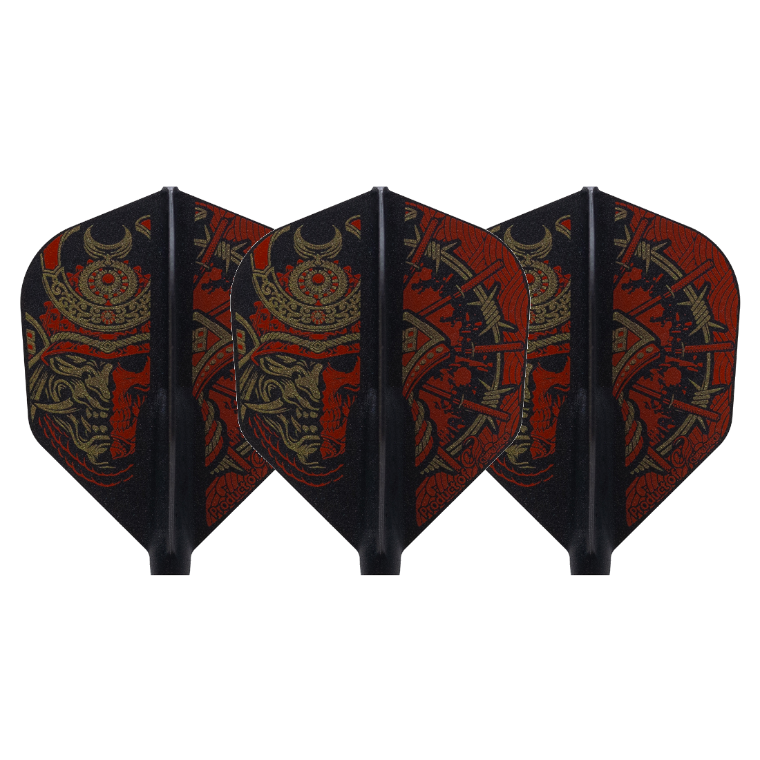 Cosmo Darts Fit Flight Printed Series Samurai Skull A Shape Dart ...