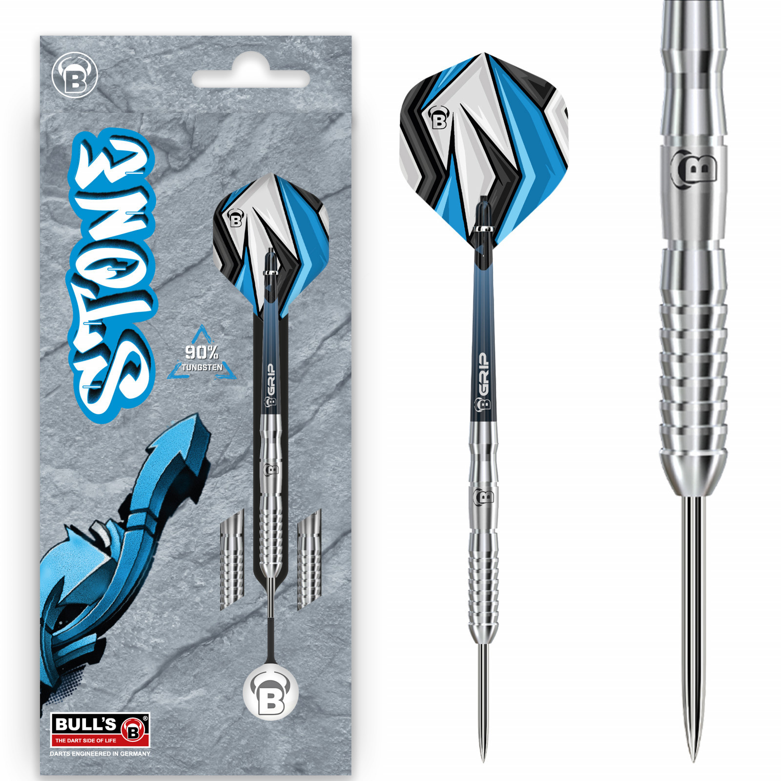 BULL'S Stone S2 90% Steel Tip Darts - Dartshopper.co.uk