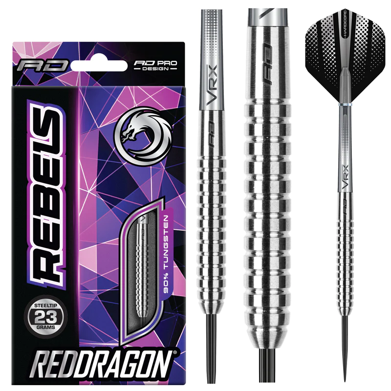 Red Dragon Rebel V2 90% Steel Tip Darts - Dartshopper.co.uk