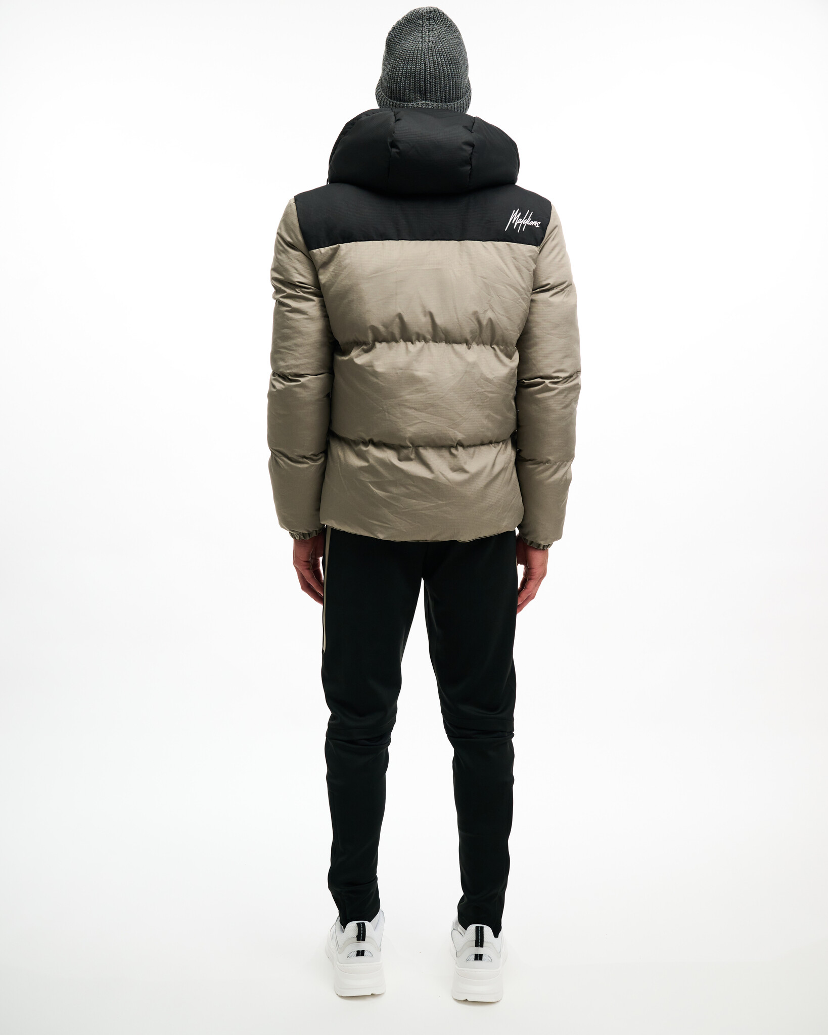 Malelions Sport Counter Puffer Jacket - Rock/Black - Malelions