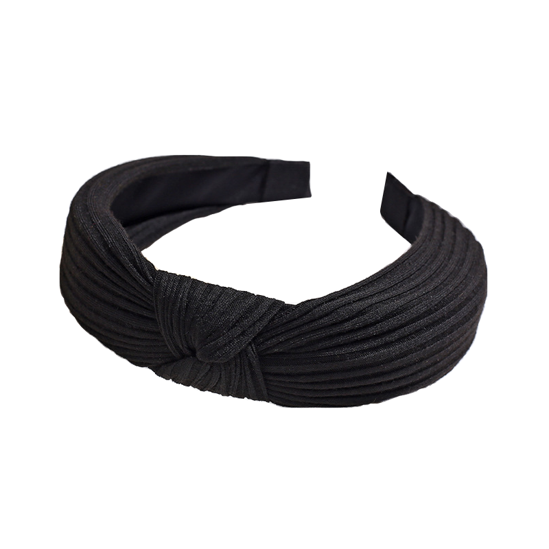 Knitted Diadeem - Zwart - Fashion Favorite