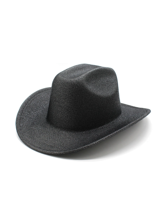 Cowboy Hoed - Metallic Zwart | Verstelbaar | 56 - 58 cm - Fashion Favorite