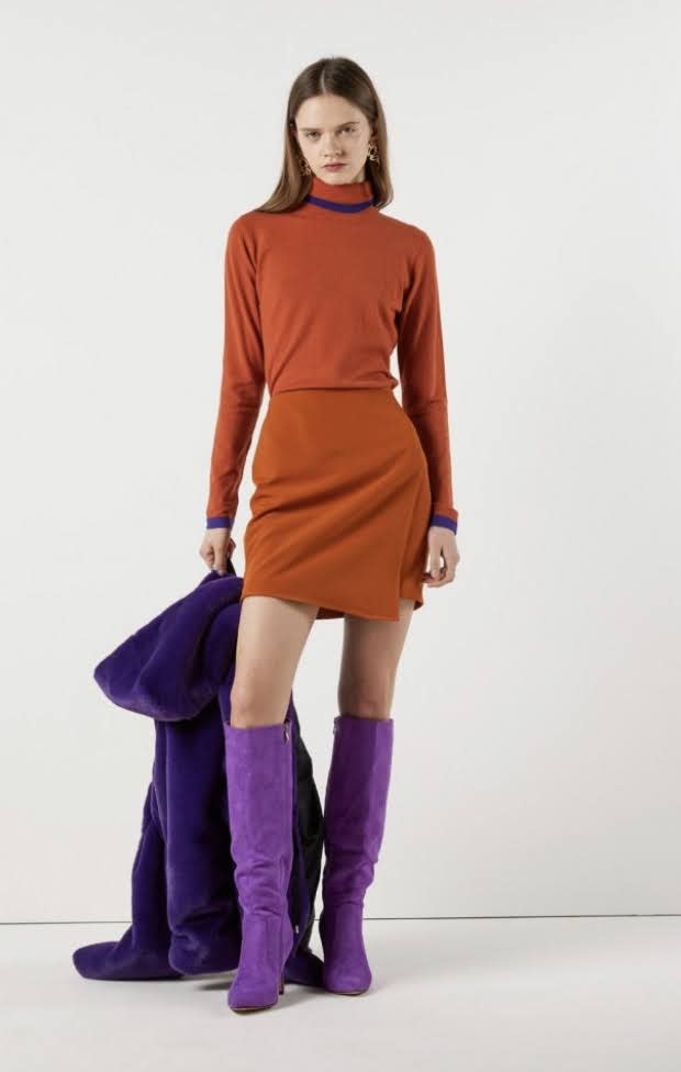 FLYGIRL 11312 LUPETTO CONTRASTO GINGER/VIOLA-SOUSPULL - Fidelle