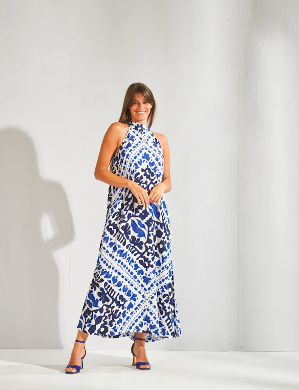 MARSHA LONG JURK SANTORINI BLUE - Fidelle