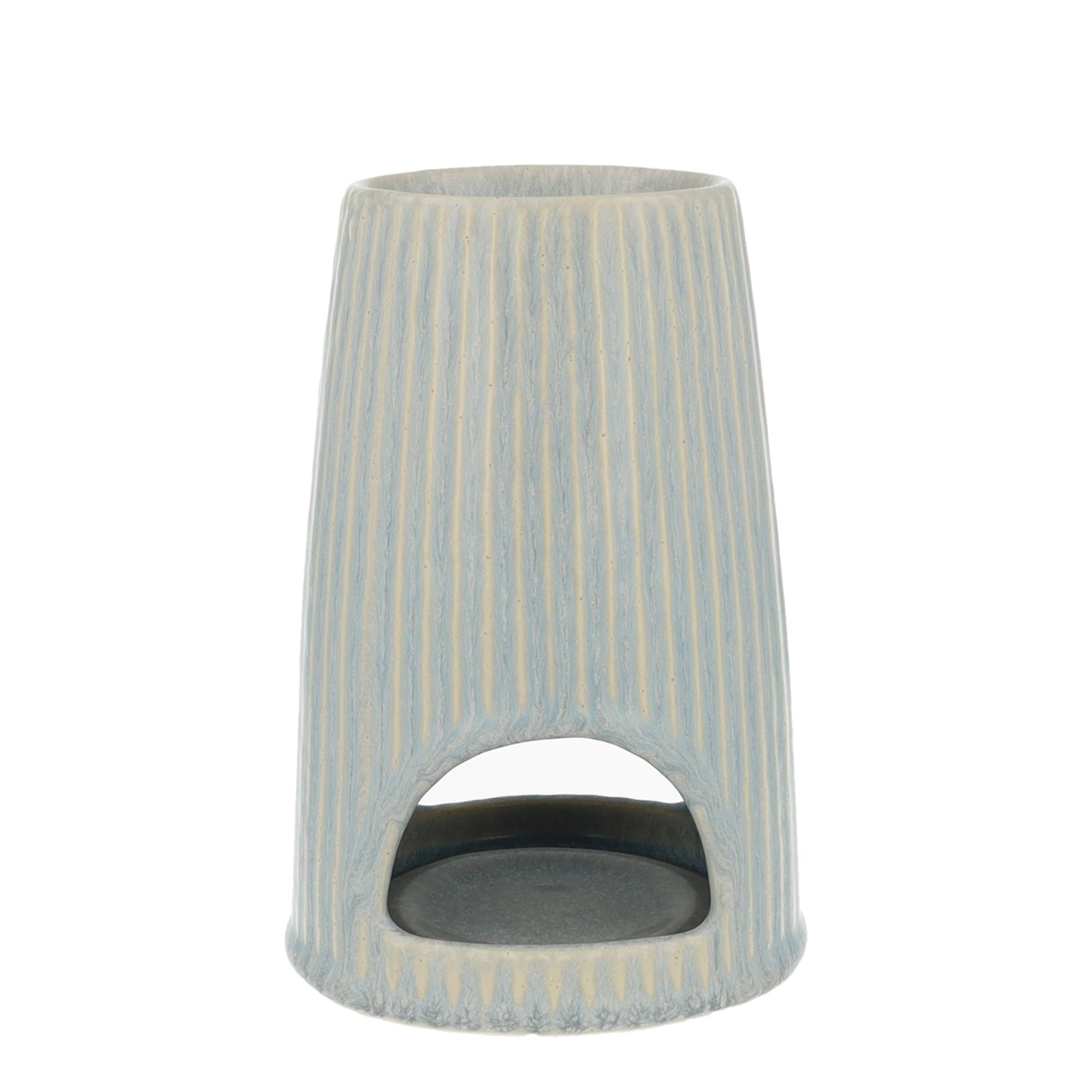 Rib Round grey wash wax burner - Scentchips®