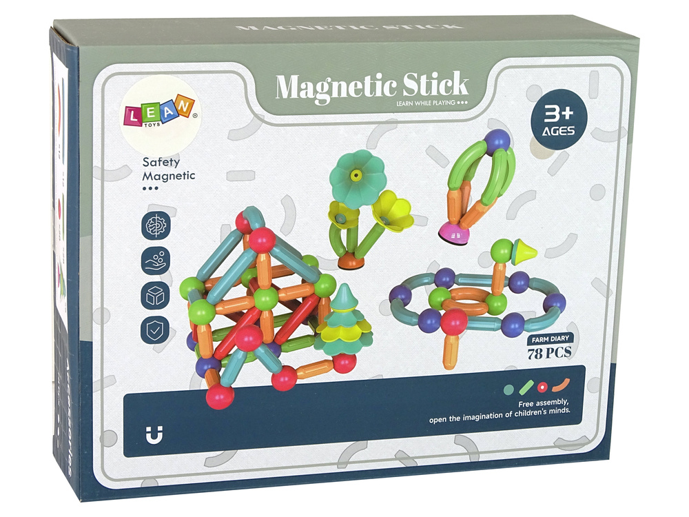 Viking Choice Magnetische bouwstenen - set van 78 blokken - meerdere ...