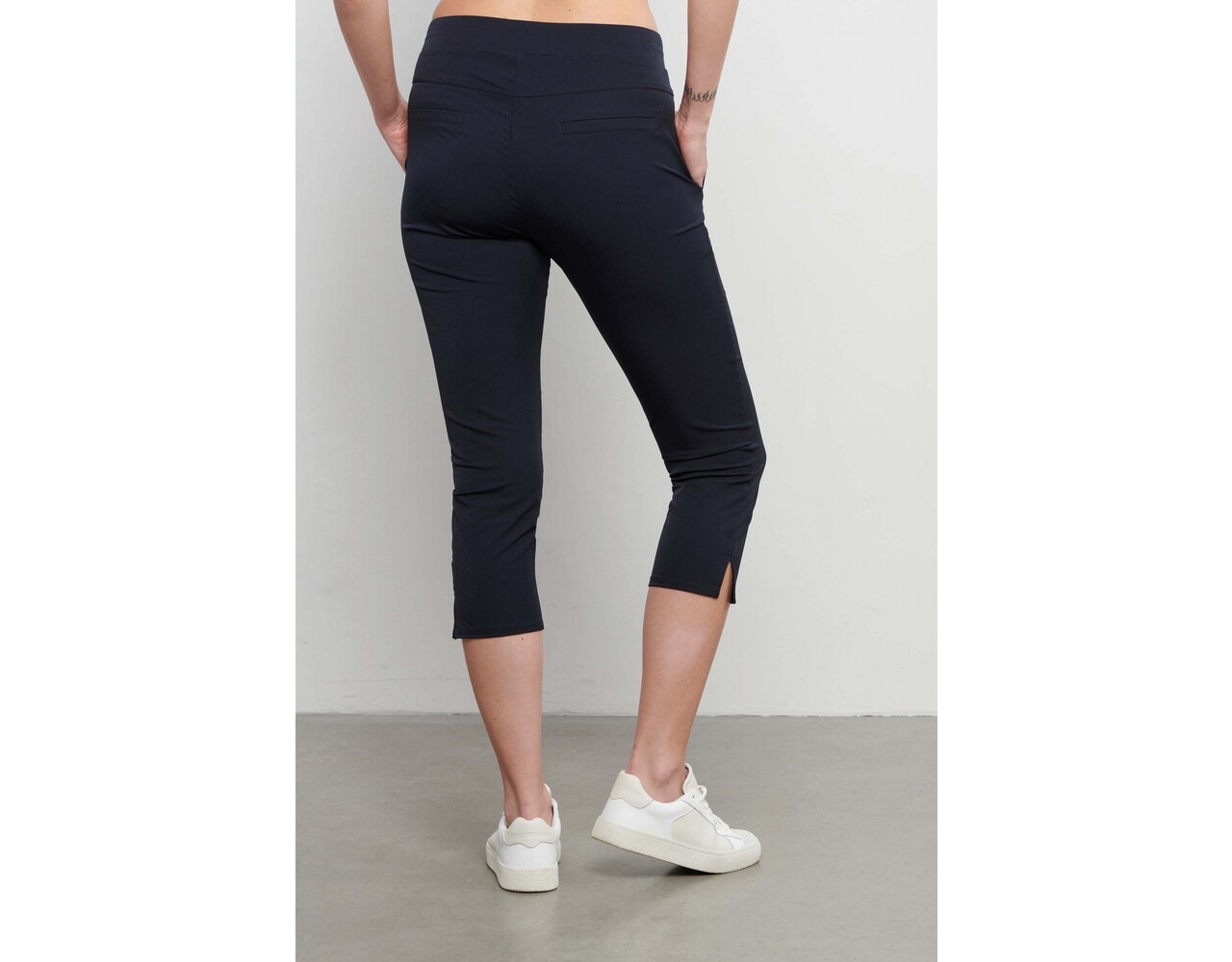 Travel broek capri phoenix navy - stretchshop.nl