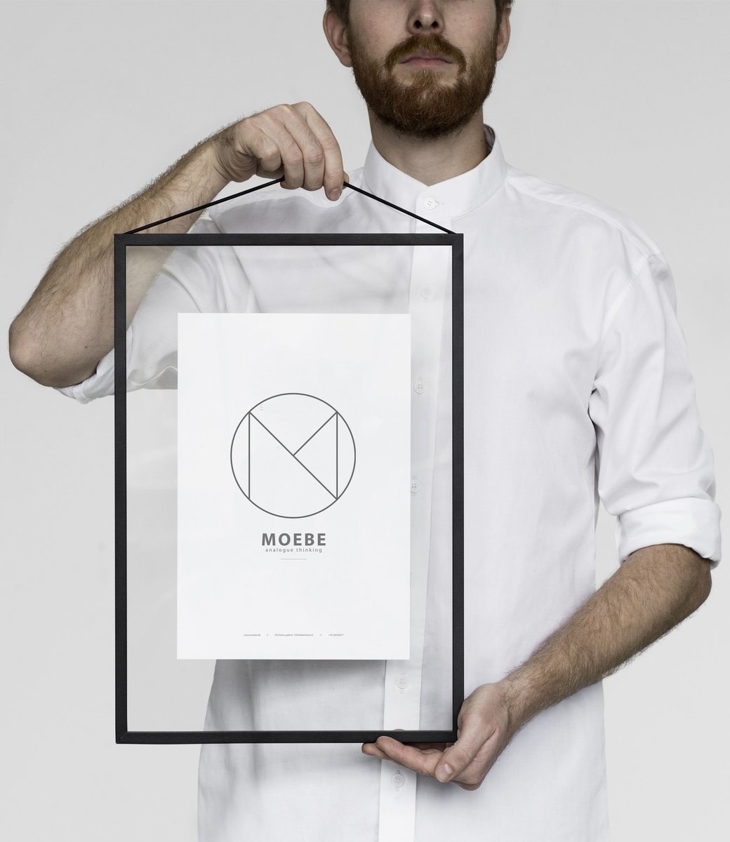 Moebe Frame Black - Transparant frame in A5, A4, A3 and A2 size. - blikfang