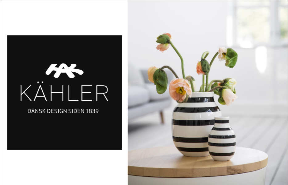 Kähler design - keramieke vazen en kandelaars - Deens design - blikfang