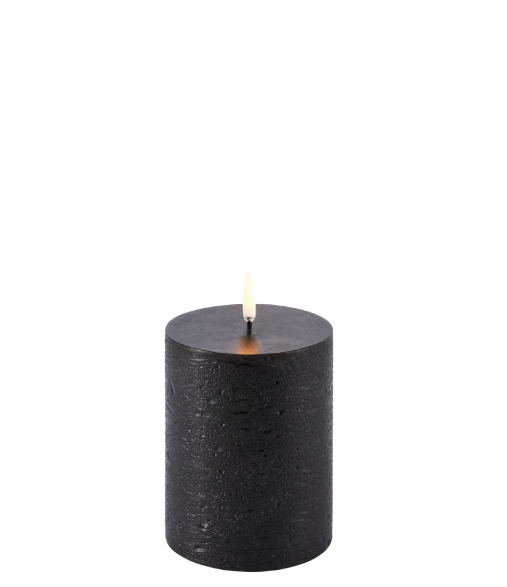 Uyuni Lighting LED pillar candle Ø7.8 x 10cm Forest Black - blikfang
