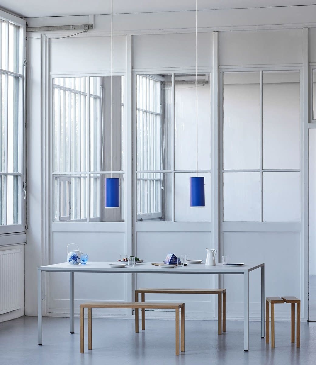 Moebe Tube Pendant Lamp Large Deep Blue Aluminium | Deens design ...