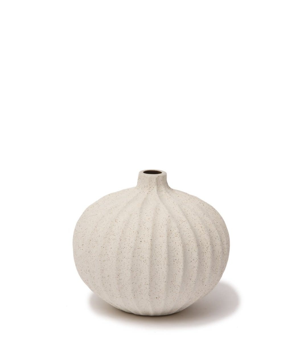 LINDFORM vaas Sand White Light Deep Line Handgemaakt Zweeds Design - blikfang