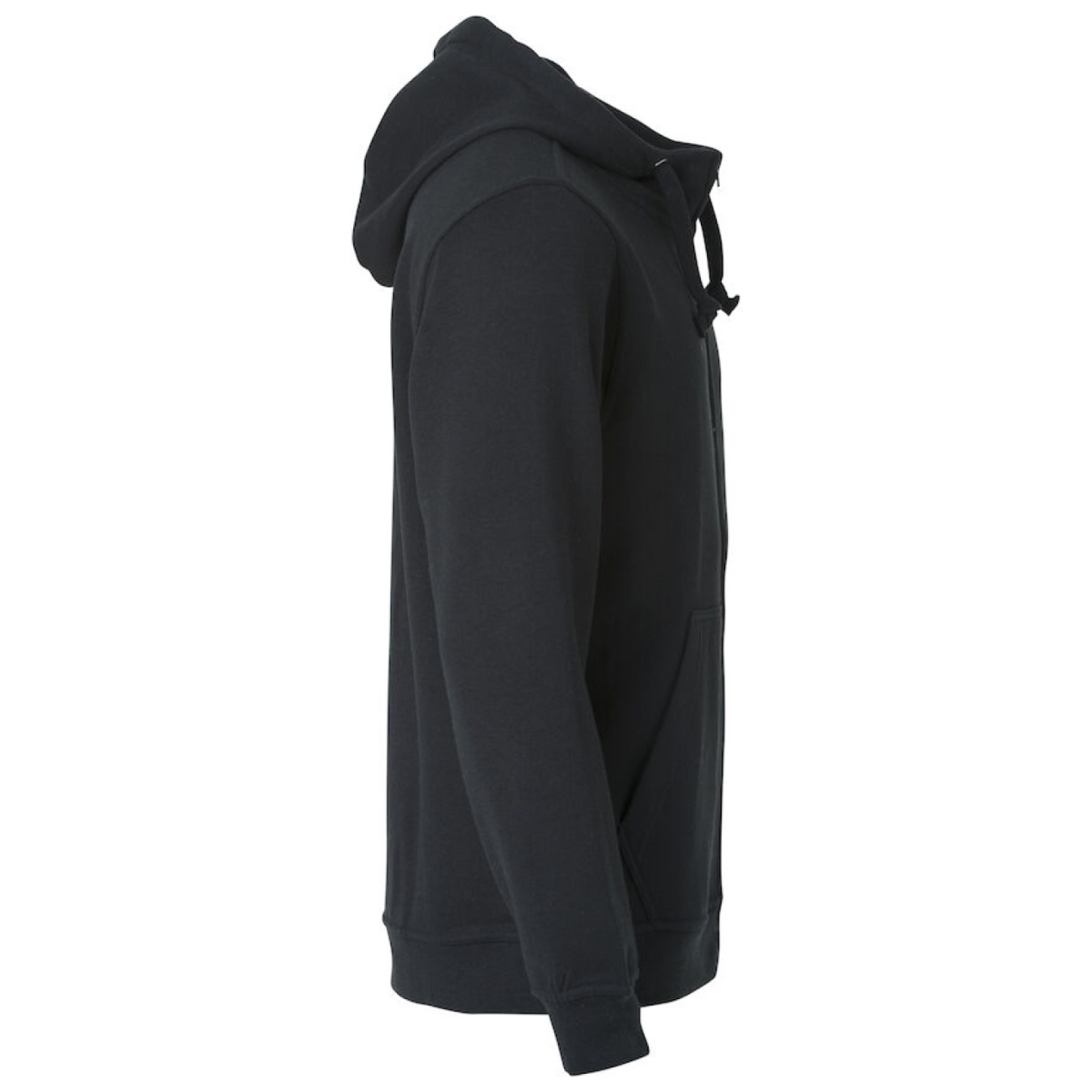 Clique Basic Hoody Full Zip Zwart - Bedrijfskledingonline.nl