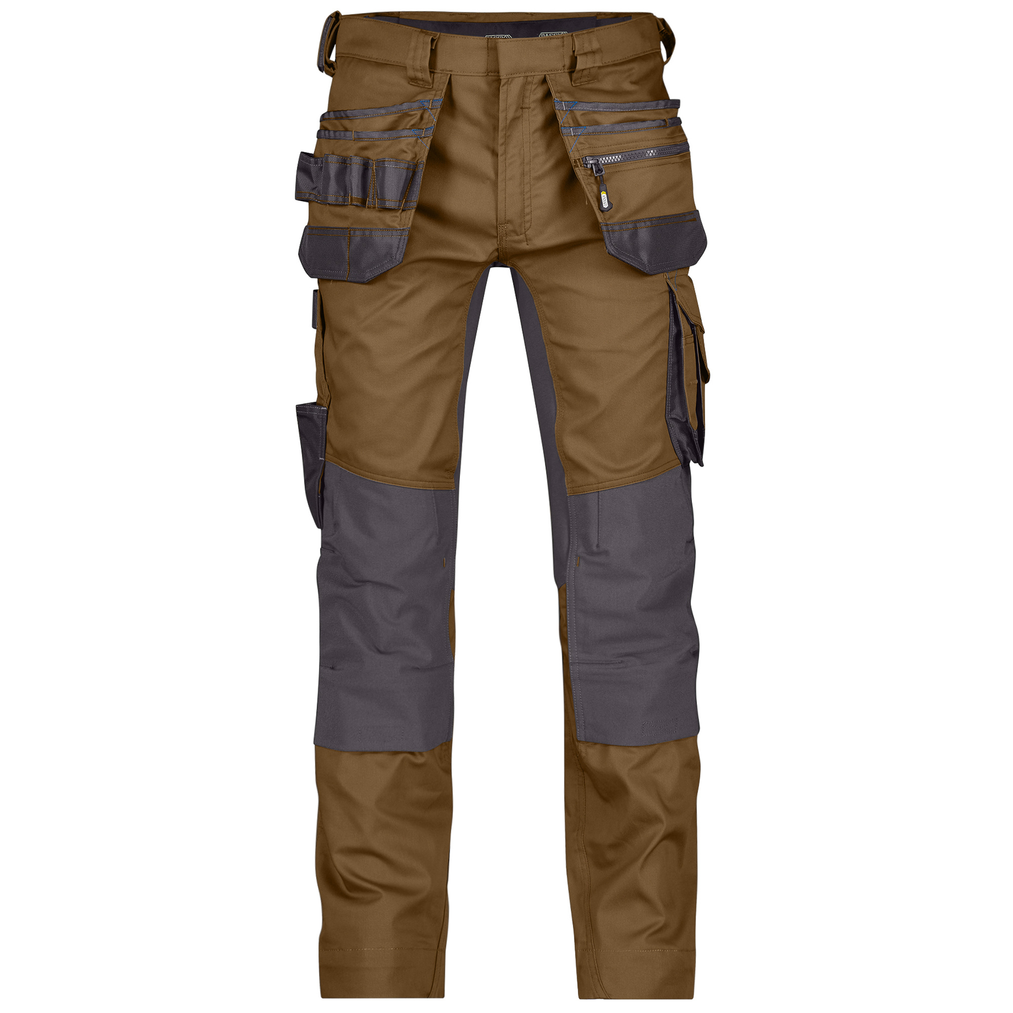 DASSY Flux D-Flex Werkbroek Stretch Bruin/Grijs - Bedrijfskledingonline.nl