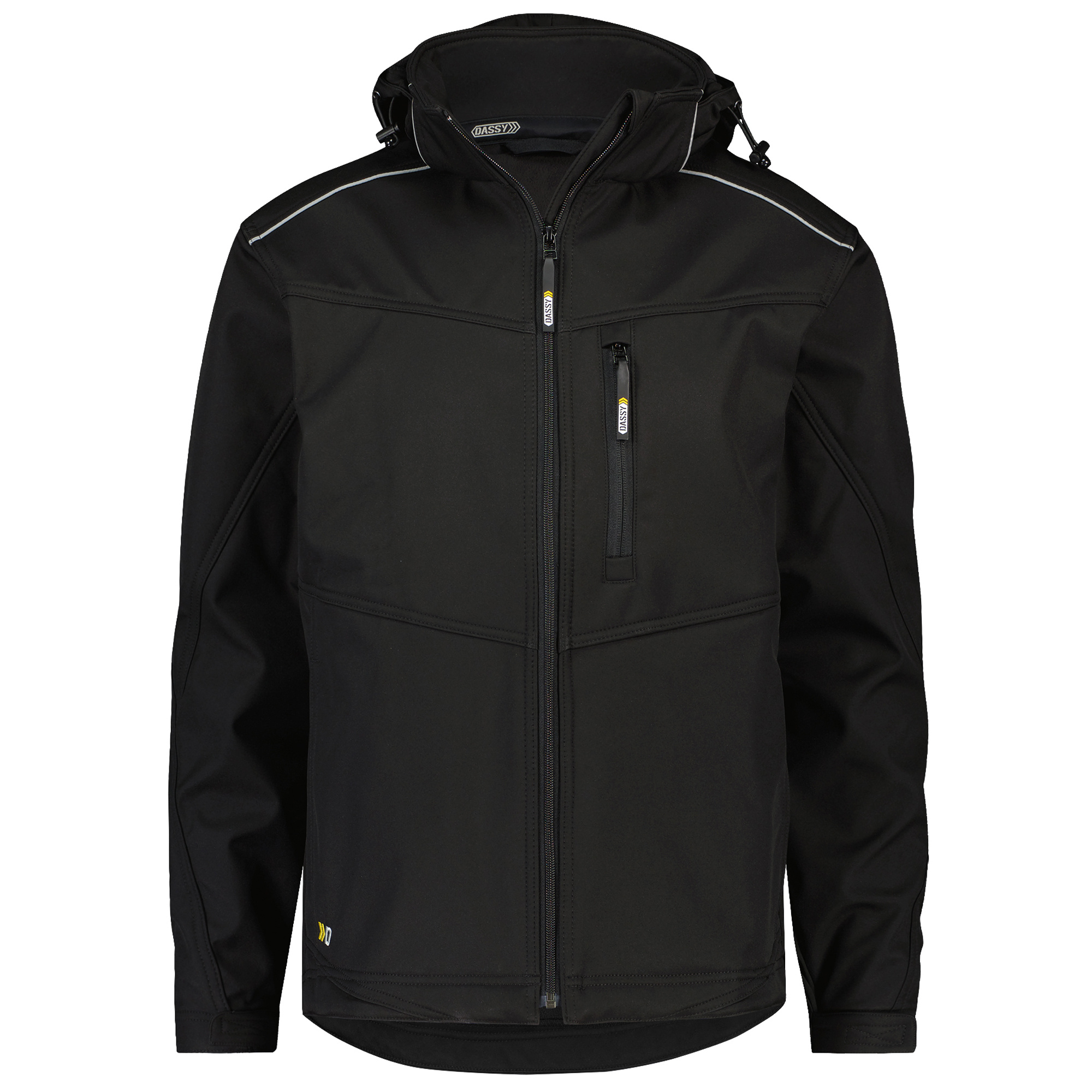 DASSY Tavira Softshell Werkjas Zwart - Bedrijfskledingonline.nl