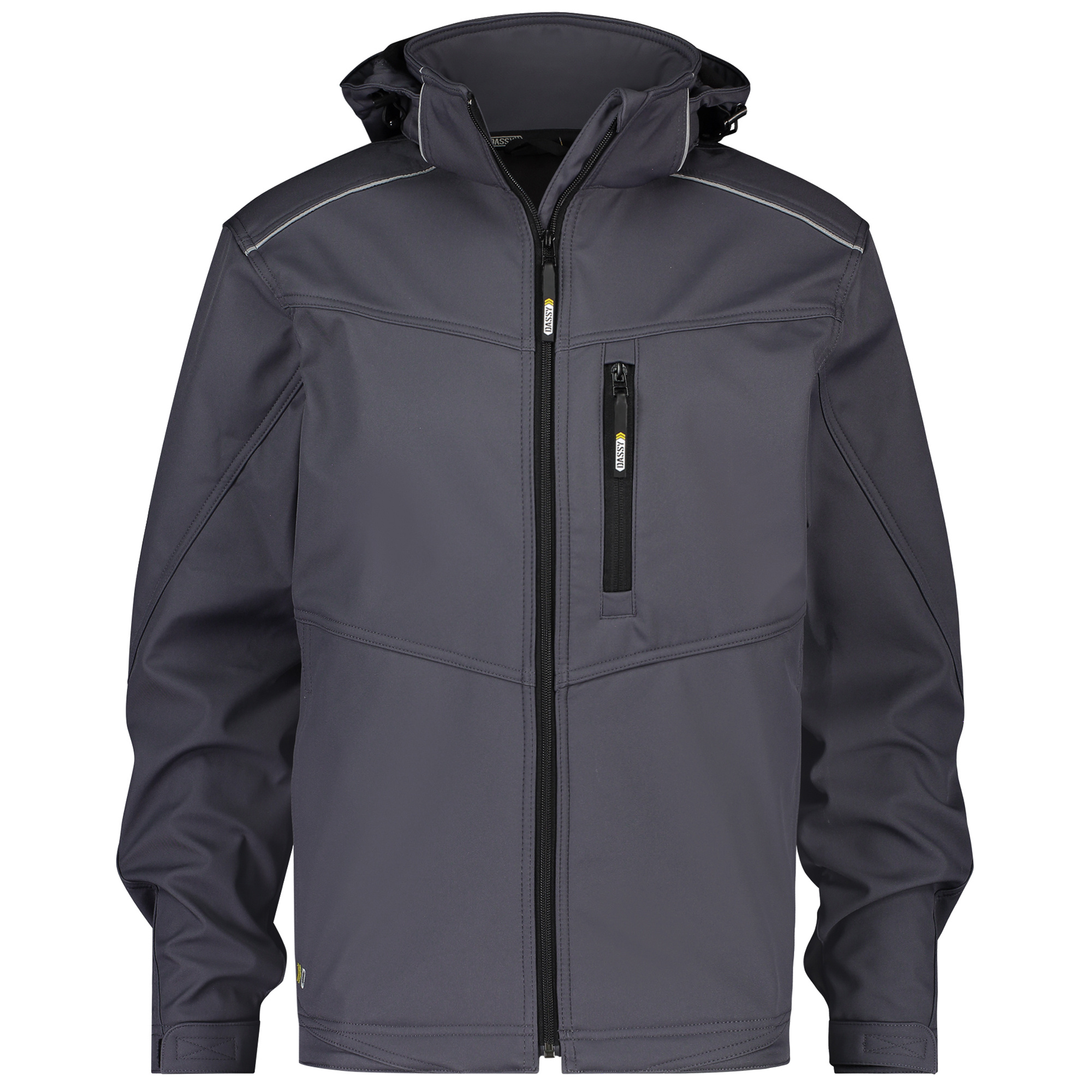 DASSY Tavira Softshell Werkjas Grijs - Bedrijfskledingonline.nl