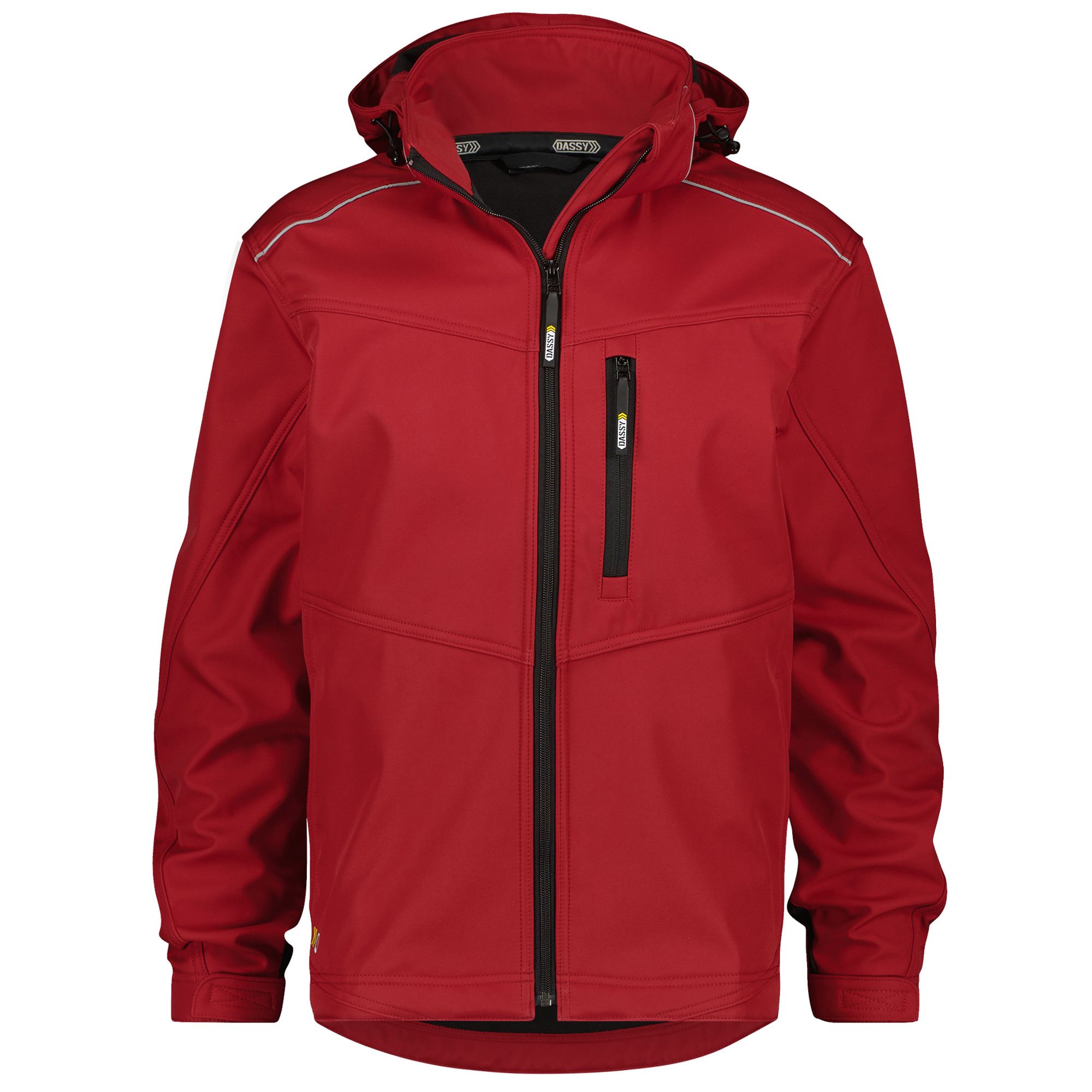 DASSY Tavira Softshell Werkjas Rood - Bedrijfskledingonline.nl
